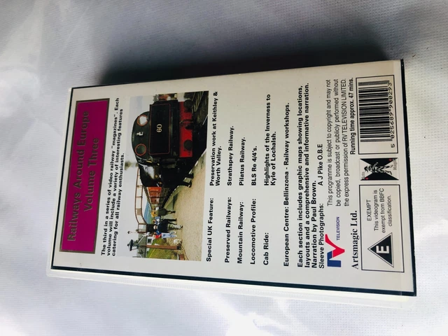 VIDEO TAPE VHS Train Railways Around Europe Vol 3 NO MOULD Vintage ra £ ...
