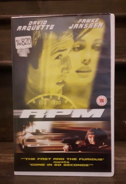 RPM VHS VIDEO Big Box Ex Rental David Arquette Famke Janssen Car Action ...