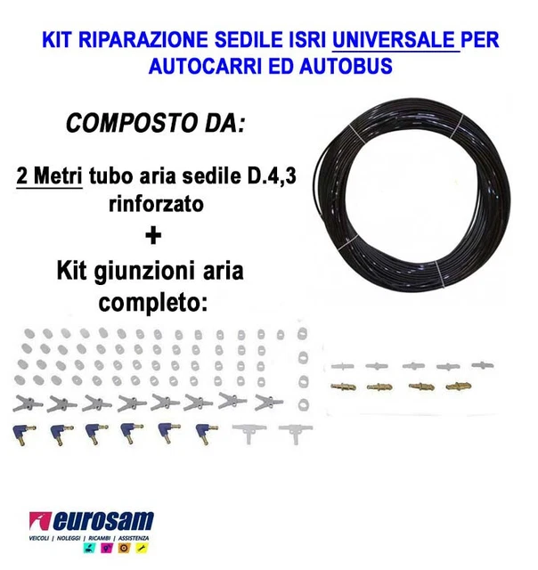 KIT RACCORDI TUBO Riparazione Sedile Isri Per Bus Irisbus Mercedes ...