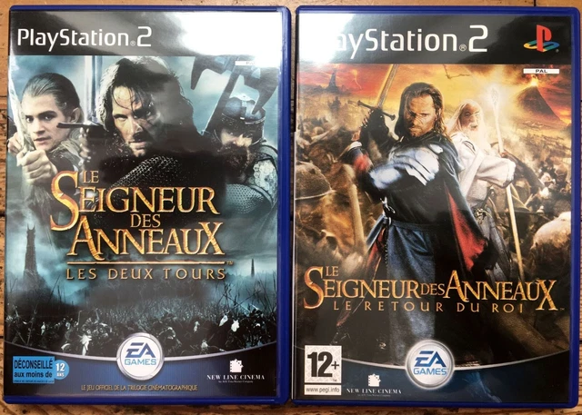 LOT 2 JEUX Le Seigneur Des Anneaux Les Deux Tours Le Retour Du Roi Ps2 Pal Fra EUR 19,50 ...