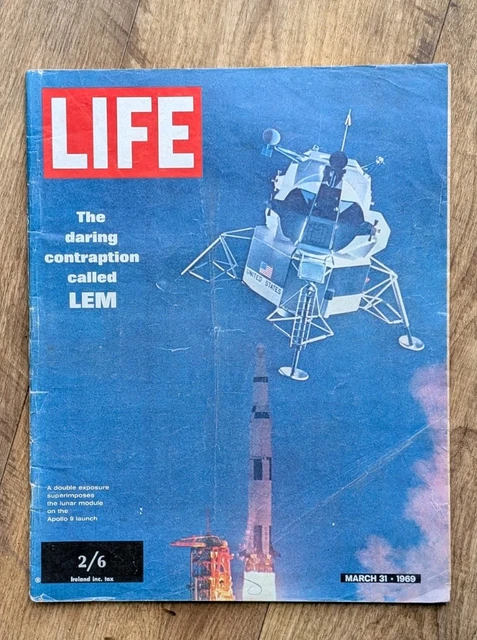 LIFE MAGAZINE 31ST March 1969 Apollo Moon Landing NASA Space Lunar ...