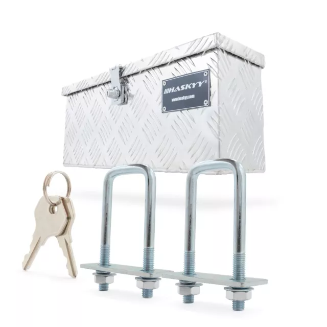 ALUBOX TRANSPORTBOX ANHÄNGERBOX Deichselbox 48x14x20cm Aluminiumbox ...