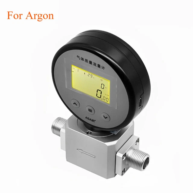 DIGITAL GAS MASS Flow Rate Meter Argon Portable Gas Flow Meter Tester ...