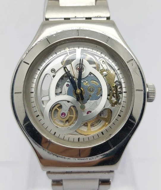 RARE AUTHENTIQUE VINTAGE Squelette Swatch Automatique EUR 159,54 ...