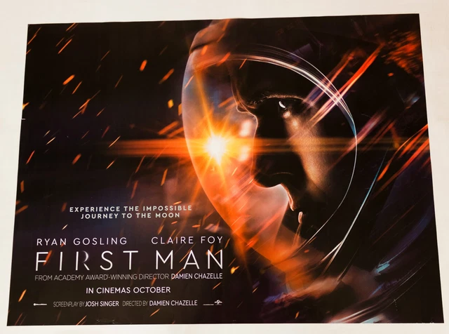 QUAD BRITANNIQUE FIRST Man 2018 Ryan Gosling Claire Foy Neil Armstrong ...