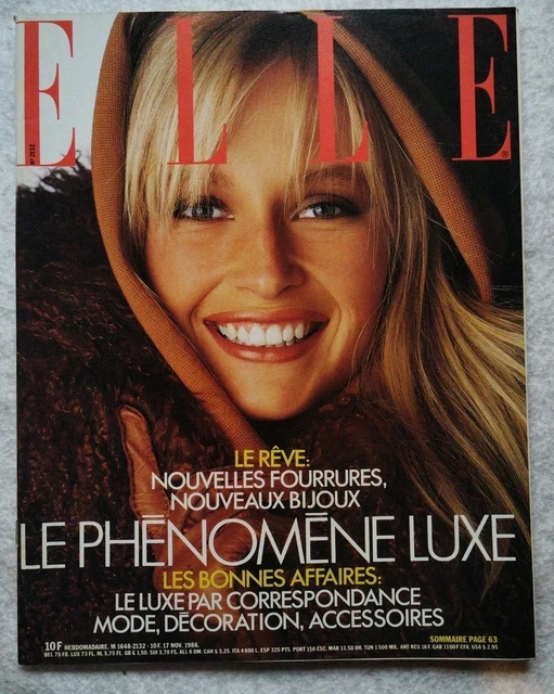 FRENCH MAGAZINE ELLE Nov.1986 Estelle Lefebure By Marc Hispard, Béart ...