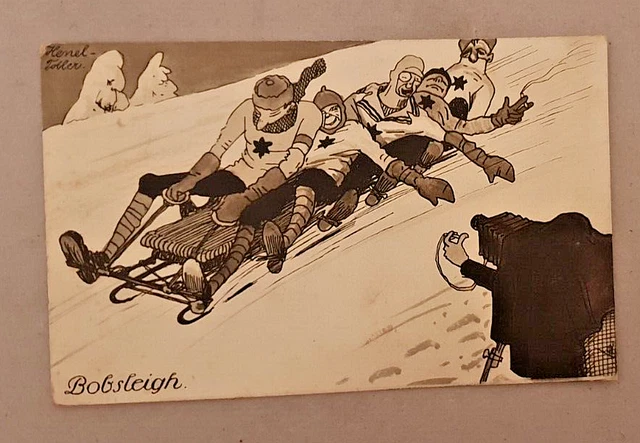 CARTOLINA BOBSLEIGHT FORMATO piccolo 1919 EUR 4,90 - PicClick IT
