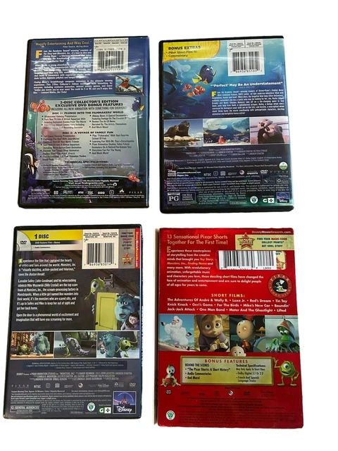 DISNEY PIXAR MONSTERS Inc. Finding Nemo Pixar Short Films Collection ...