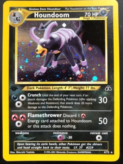 POKEMON HOUNDOOM 4/75 Holo Edition 1 Neo Discovery English NM EUR 110,00 - PicClick FR