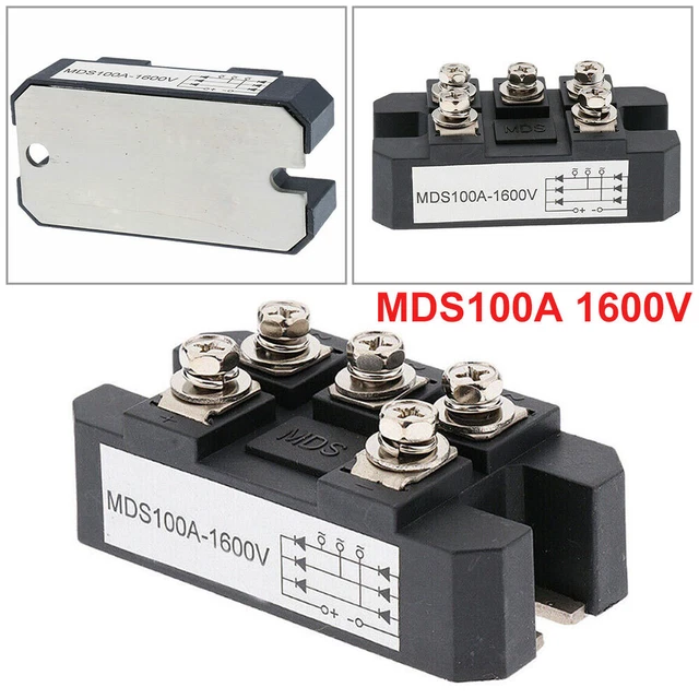 MDS-100A 1600V 5-TERMINAL 3-Phase Full-Wave Diode Module Bridge ...