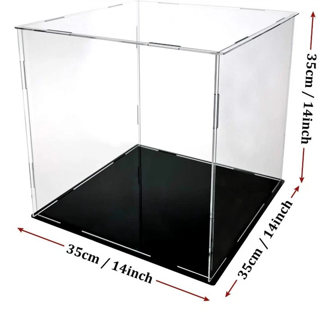 1X SQUARE ACRYLIC Display Case Action Figure Box Model Toy Showcase ...