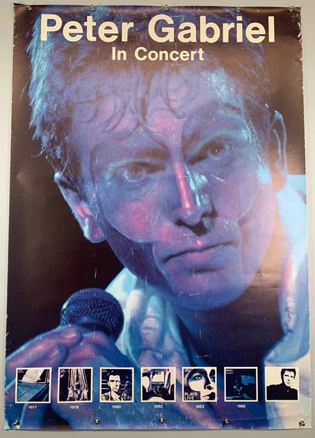 PETER GABRIEL GENESIS Poster Original Promo In Concert 1987 £135.00 ...