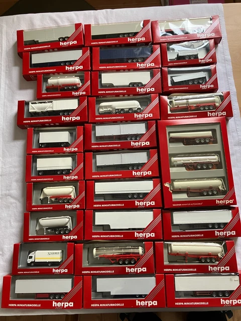 HERPA 1:87 AUFLIEGER für LKW Truck Anhänger 30 Stück Trailer Konvolut OVP #GM EUR 51,99 ...