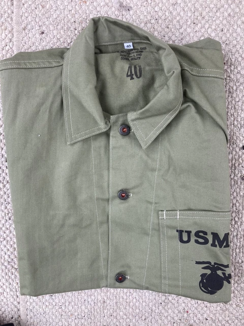 WW2 USMC MARINE HBT P-41 Jacket The Pacific SM Wholesale USA Medium £ ...