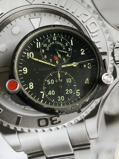 WATCH ACHS1 MILITARY MiG-29 USSR Aviation Panel Mechanical Soviet Army ...