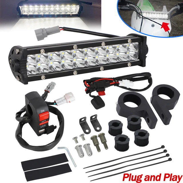 LED HEADLIGHT LIGHT Bar Lighting For Honda Yamaha Kawasaki Pit Bike ...