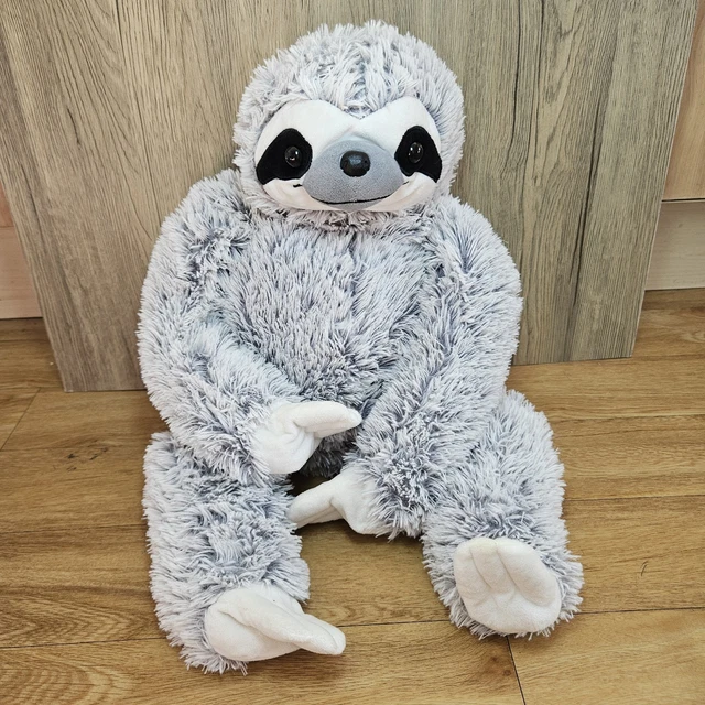 ASDA SLOTH SOFT Toy Plush Comforter Soother Farm Animal Stuffed Grey ...
