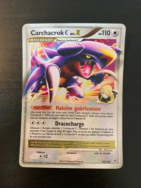 CARTE POKÉMON : Carchacrok Niv. X 145/147 Platine Vainqueurs Suprêmes ...