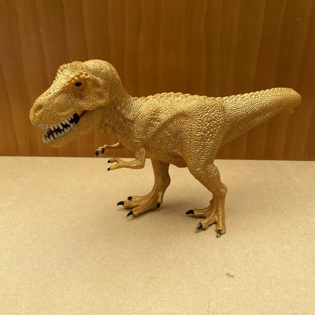SCHLEICH RARE GOLD Dinosaur Tyrannosaurus Rex Figure T-Rex Retired ...