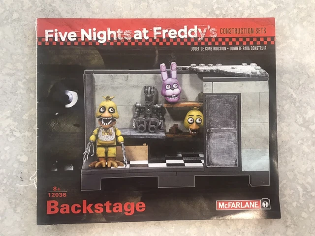 MCFARLANE TOYS FIVE Nights At Freddy’s Backstage Building Set BOOKLET ...