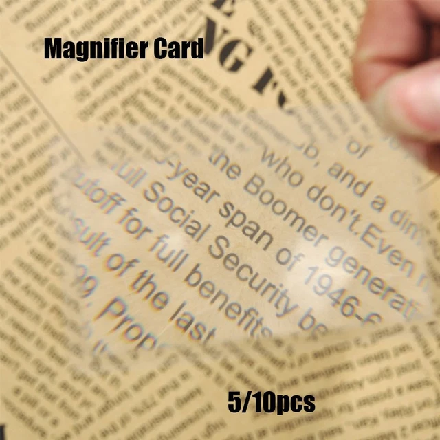 85 X 55MM Credit Card Size 3 X Magnifier Magnification tool Magnifying ...