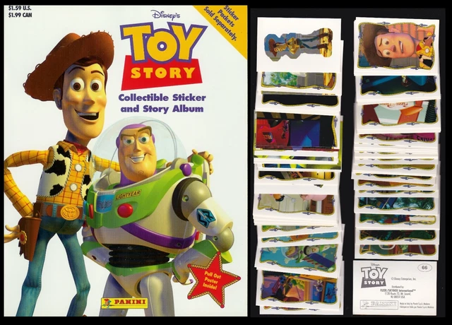 DISNEYS TOY STORY - A Complete Set Of 88 Panini 1996 Stickers & Empty ...