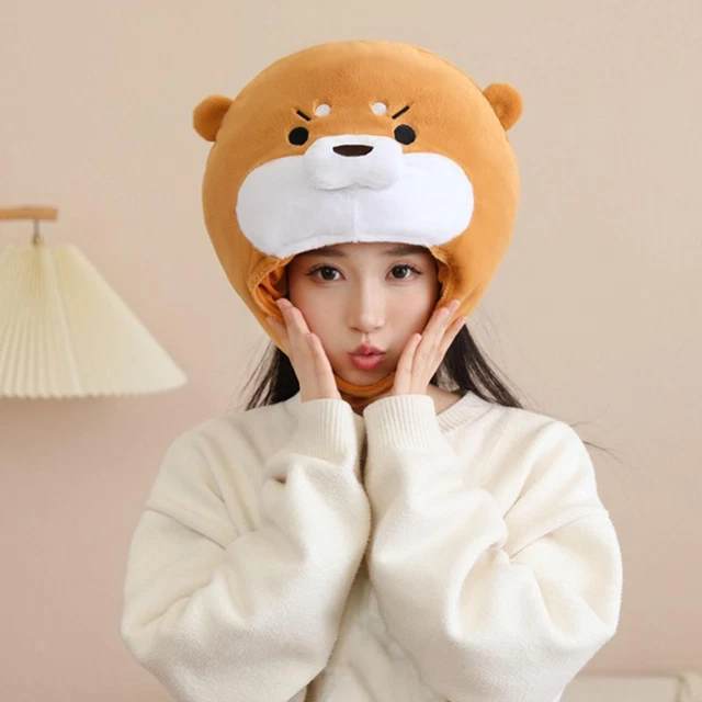 KAWAII PLUSH OTTER Cap Costume Headgear for Dress-up Event Party ...