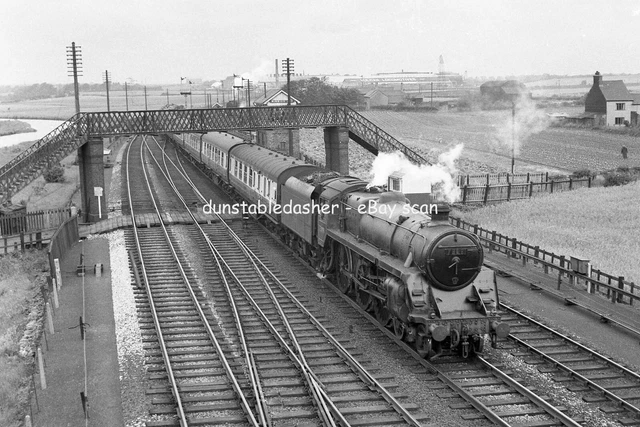 RAILWAY NEGATIVE: BR 5Mt Class 4.6.0 73091 @ Winwick Junction Earlstown ...