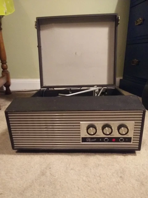 VINTAGE MARCONI RECORD Player 4026 working portable record vinyl player ...