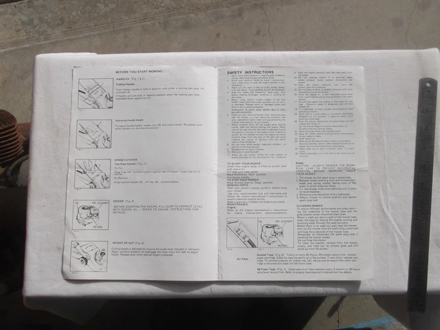 ROVER ROTARY LAWN Mower Owners Manual Pamphlet Briggs & Stratton ...