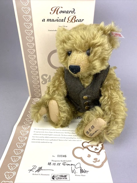 STEIFF &HOWARD& - Harrods Exclusive Ltd Edition MUSICAL Bear EAN:662133 ...