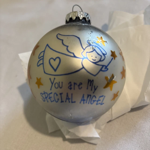 BRONNER’S CHRISTMAS-YOU ARE My Special Angel-Stars Angel Glass Ornament ...