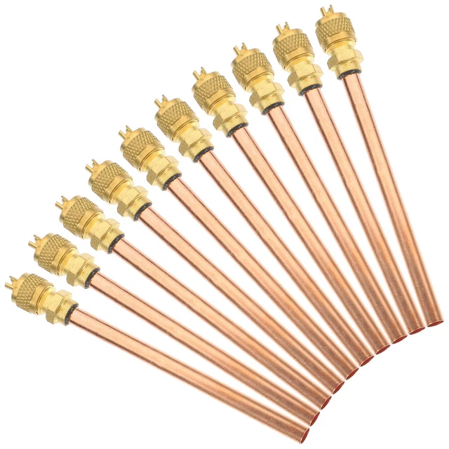 10 PCS COPPER AC Service Valves Refrigerant Filling Accessories ...
