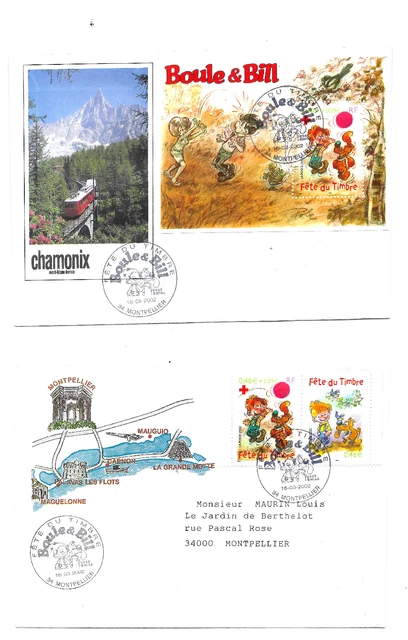 FRANCE 2 ENVELOPPES Fete Du Timbre Boule Et Bill 2002 Timbres, Bloc Feuillet EUR 2,00 - PicClick FR