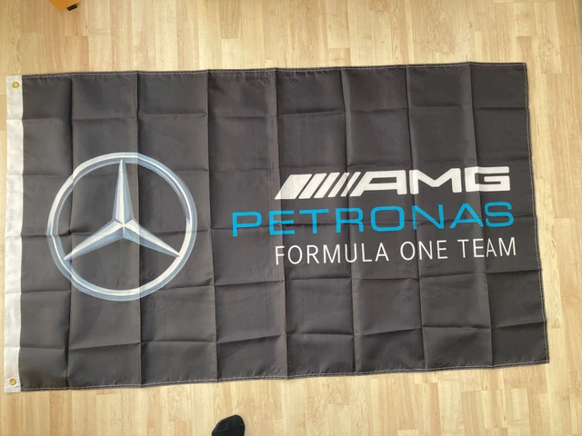 MERCEDES AMG PETRONAS F1 TEAM FLAG - MASSIVE 5'x3' (150x90cm) HAMILTON ...