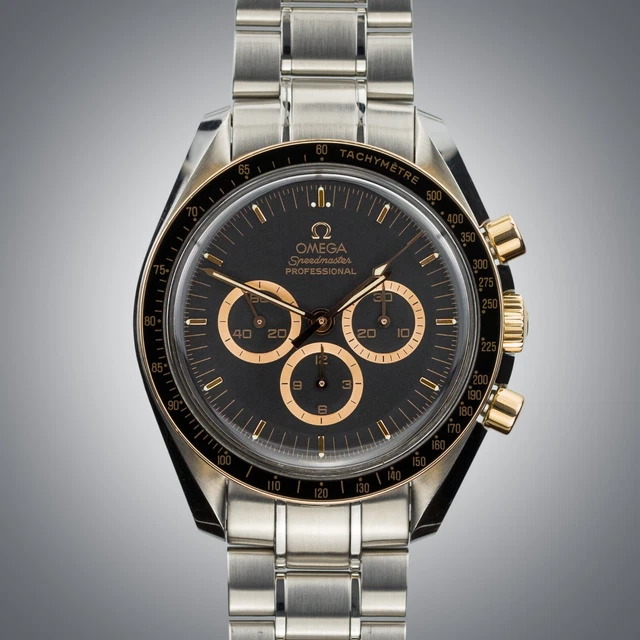 OMEGA SPEEDMASTER PROFESSIONAL Moonwatch Red Gold on Steel - Apollo XV ...