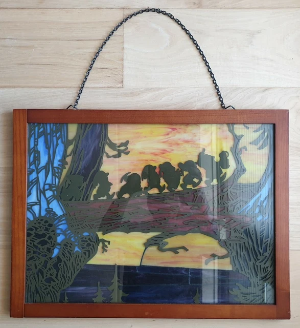 DISNEY - SNOW White and the Seven Dwarfs Stained Glass Window by Jody ...