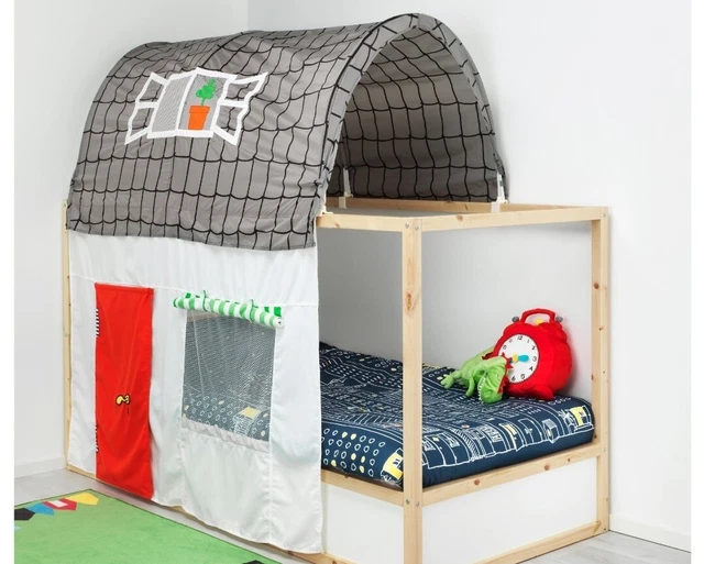 IKEA KURA BED Tent House With Curtain USED £19.99 - PicClick UK