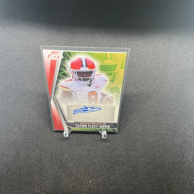 RARE!! TAYON FLEET-DAVIS - 2022 Sage - Auto - Rookie - Kansas City ...