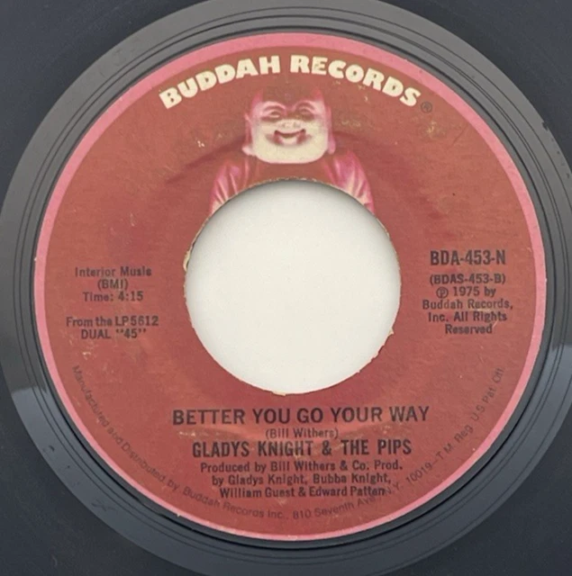 GLADYS KNIGHT & The Pips Better You Love Finds Way Buddah Records 45 7 ...
