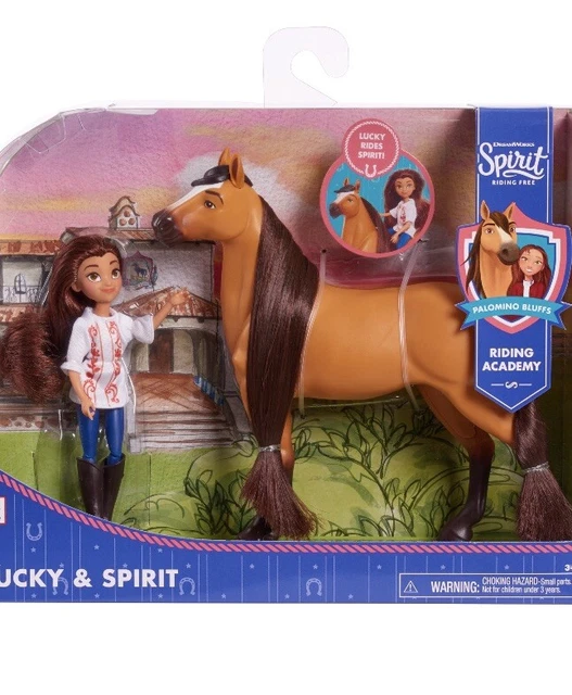 DREAMWORKS SPIRIT RIDING Free Lucky Doll and Spirit Horse Pony Set ...