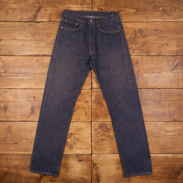 VINTAGE LEVIS 501 Jeans 29 x 34 Dark Wash Straight Blue Red Tab Denim ...