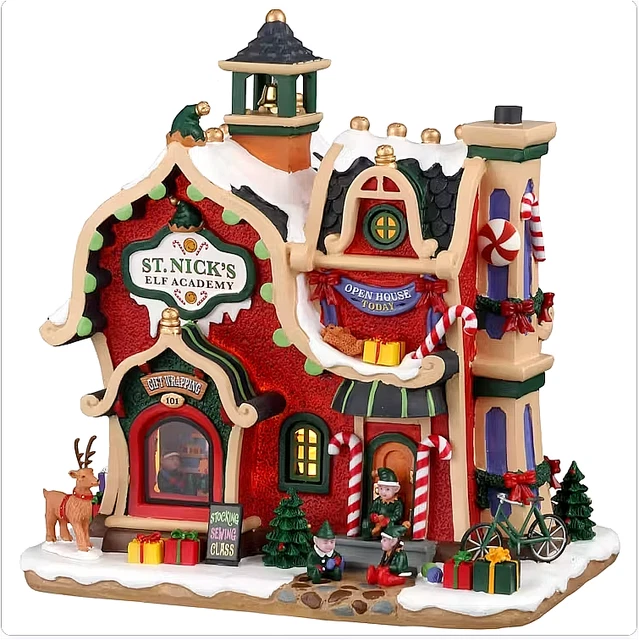 LEMAX ELF ACADEMY Christmas Village St Nicks Elves School Learning ...
