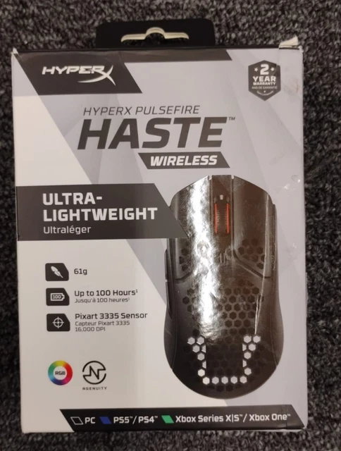 HYPERX PULSEFIRE HASTE Lightweight Wireless Optical Gaming Mouse-Black ...