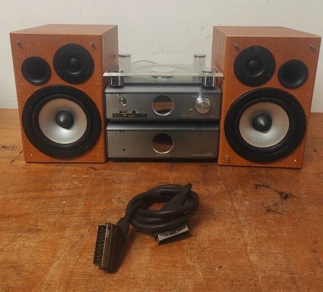 HITACHI AX-M137 DVD Mini System & Power Amplifier + Speakers - Tested ...