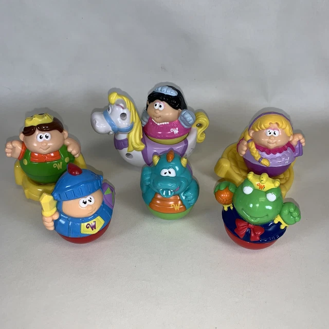 PLAYSKOOL WEEBLE WOBBLE Castle Horse Knight Princess Dragon Figures ...