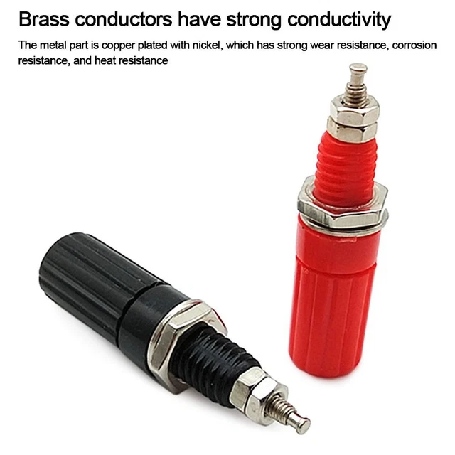 INSULATED 4MM BANANA Terminal Safety Banana Jack Socket Test Test Plug ...