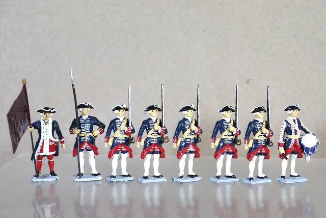 TRADITION OF LONDON SEVEN YEARS WAR FRENCH RIFLE REGIMENT with COLOUR ...