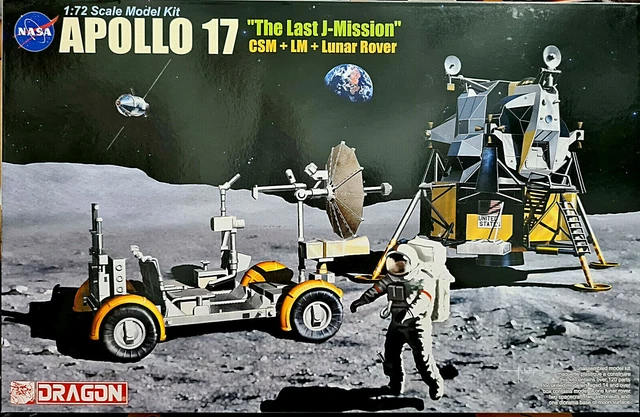 APOLLO 17 &THE Last Mission" CSM + LEM Eagle + Luna Rover Dragon Kit 1: ...