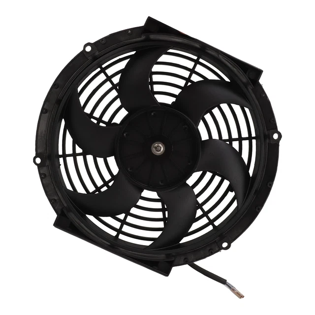 10 INCH RADIATOR Cooling Fan Black 12V Slim Design Reliable Push Pull ...